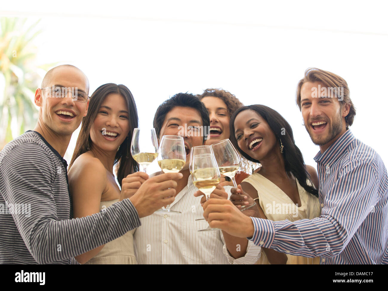 Group people toasting drinking white hi-res stock photography and ...