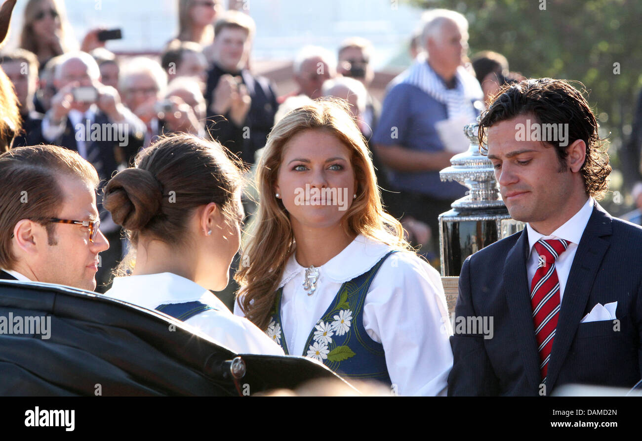 Swedish Prince Daniel, Crown Princess Victoria (L-R), Princess ...