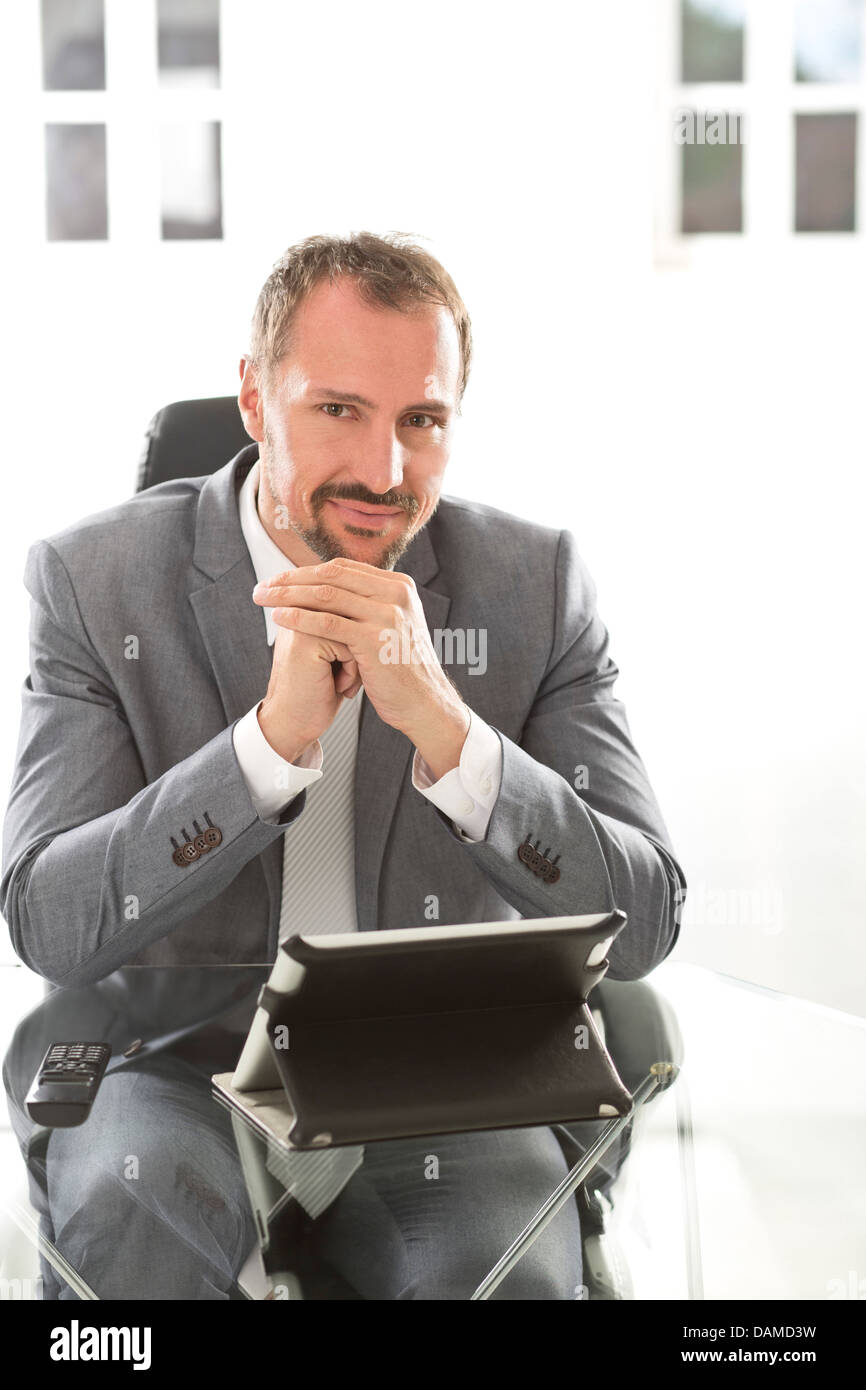 Germany, Portrait of businessman, smiling Stock Photo - Alamy