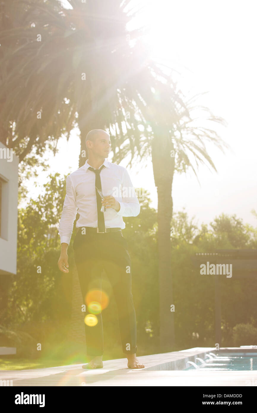 Pool party male hi-res stock photography and images - Alamy