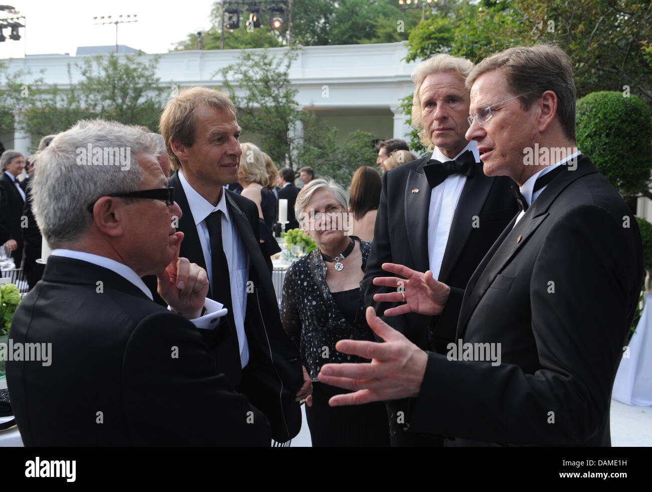 Architect Daniel Libeskind (l), former soccer coach Juergen Klinsmann ...