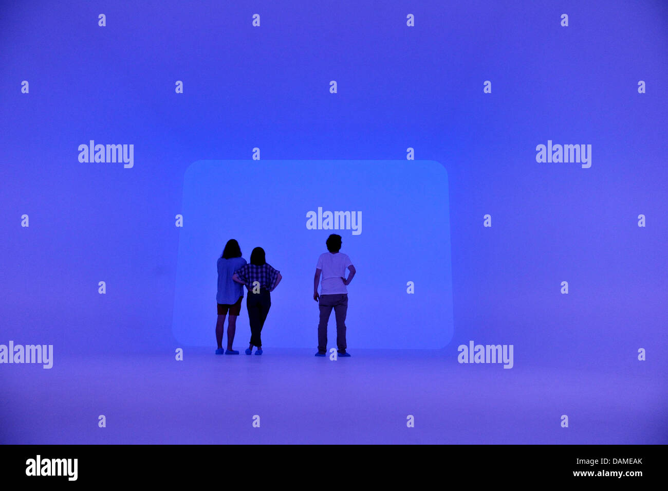 The installation 'Ganzfeld APANI' by US artist James Turrell is ...