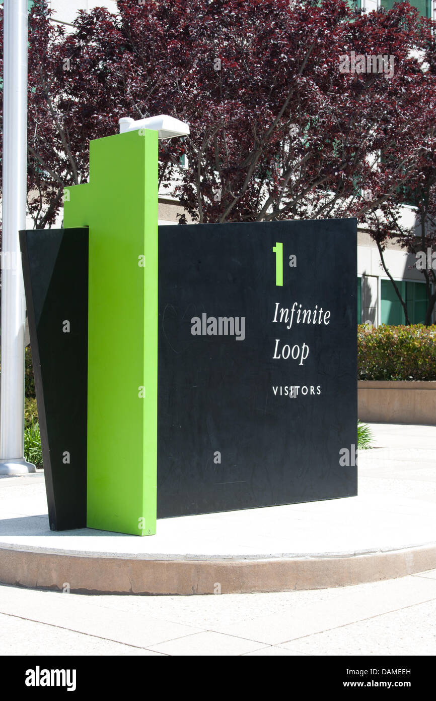 Sign features infinite loop building hi-res stock photography and ...