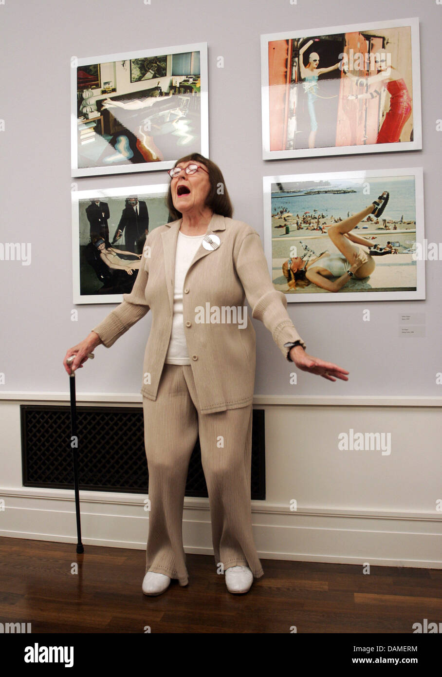 June Newton, widow of the photographer Helmut Newton, opens the ...