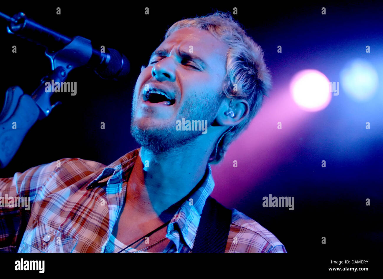 Singer of the US band Lifehouse, Jason Wade, performs with his band on ...