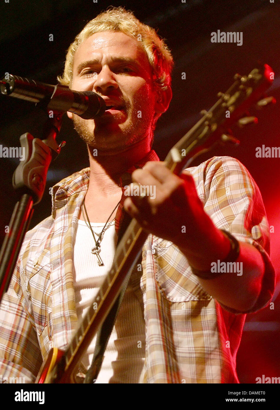 Singer of the US band Lifehouse, Jason Wade, performs with his band on ...