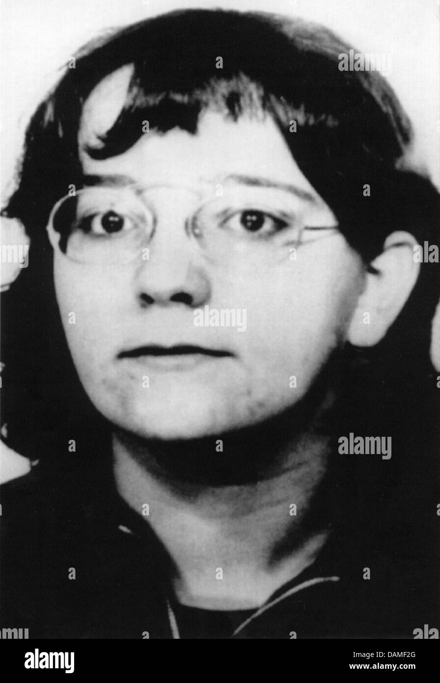 (FILE) An undated archive photo shows a mug shot of RAF terrorist ...