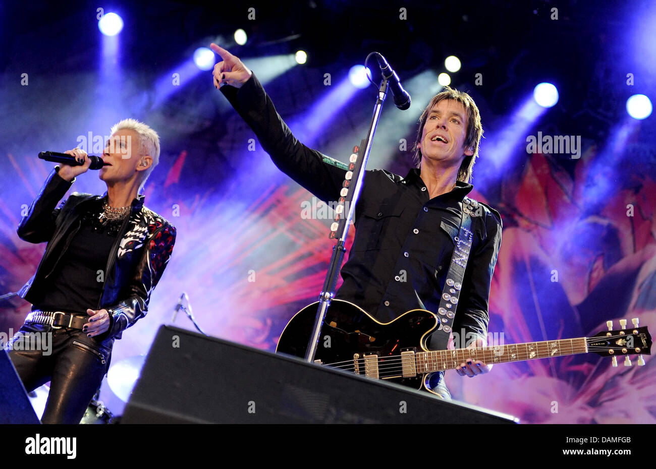 The Swedish pop duo Roxette with Per Gessle and Marie Fredriksson (L ...