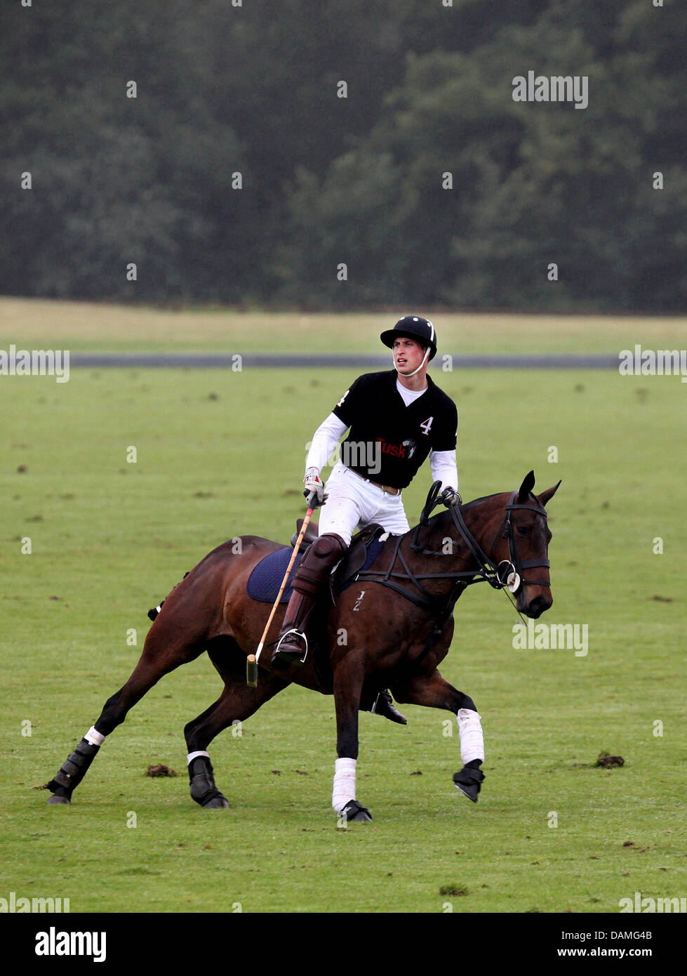 Prince William, the Duke of Cambridge, plays during the Sentebale Polo ...