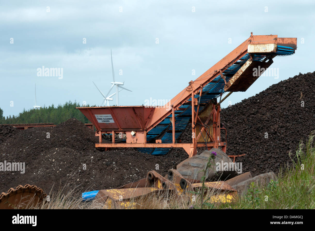 Commercial peat digging operation by Caithness Peat in the north of ...