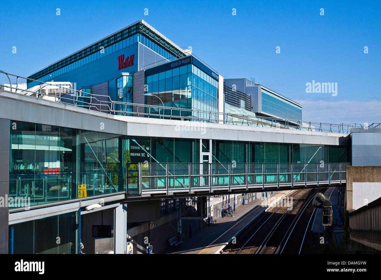 Shepherds Bush Overground railway station with Westfield shopping ...