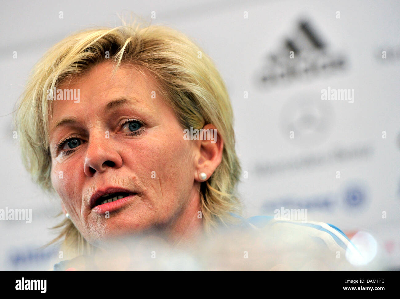 The head coach of Germany's women's national soccer team, Silvia Neid ...
