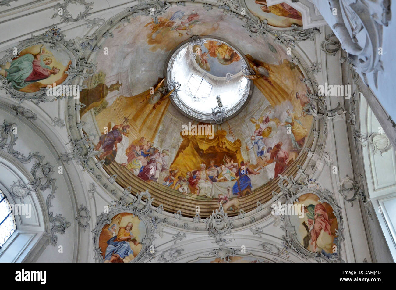 St Nicholas church in Spalt, Germany, Bavaria Franconia frescoes by ...