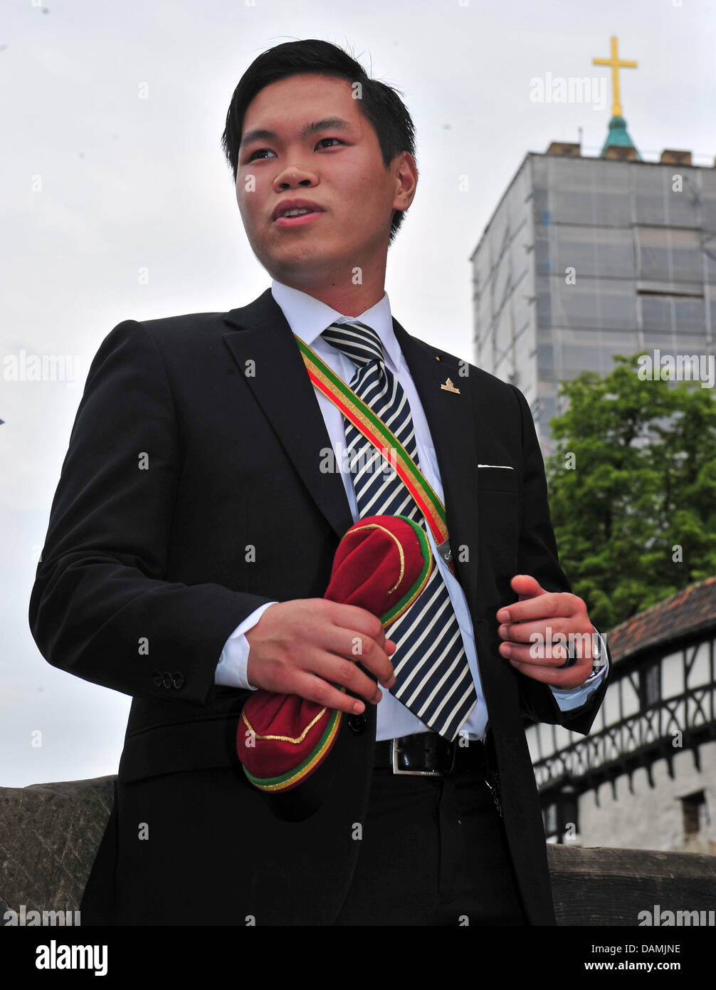 A student of business studies, Kai Ming Au, member of the fraternity ...