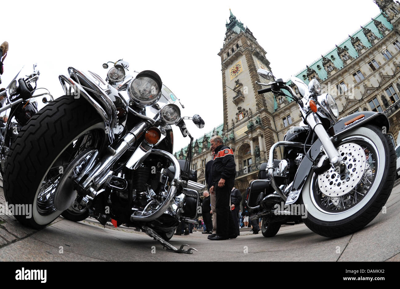 Harley Davidson motorcycles are parked during a Harley Days press ...
