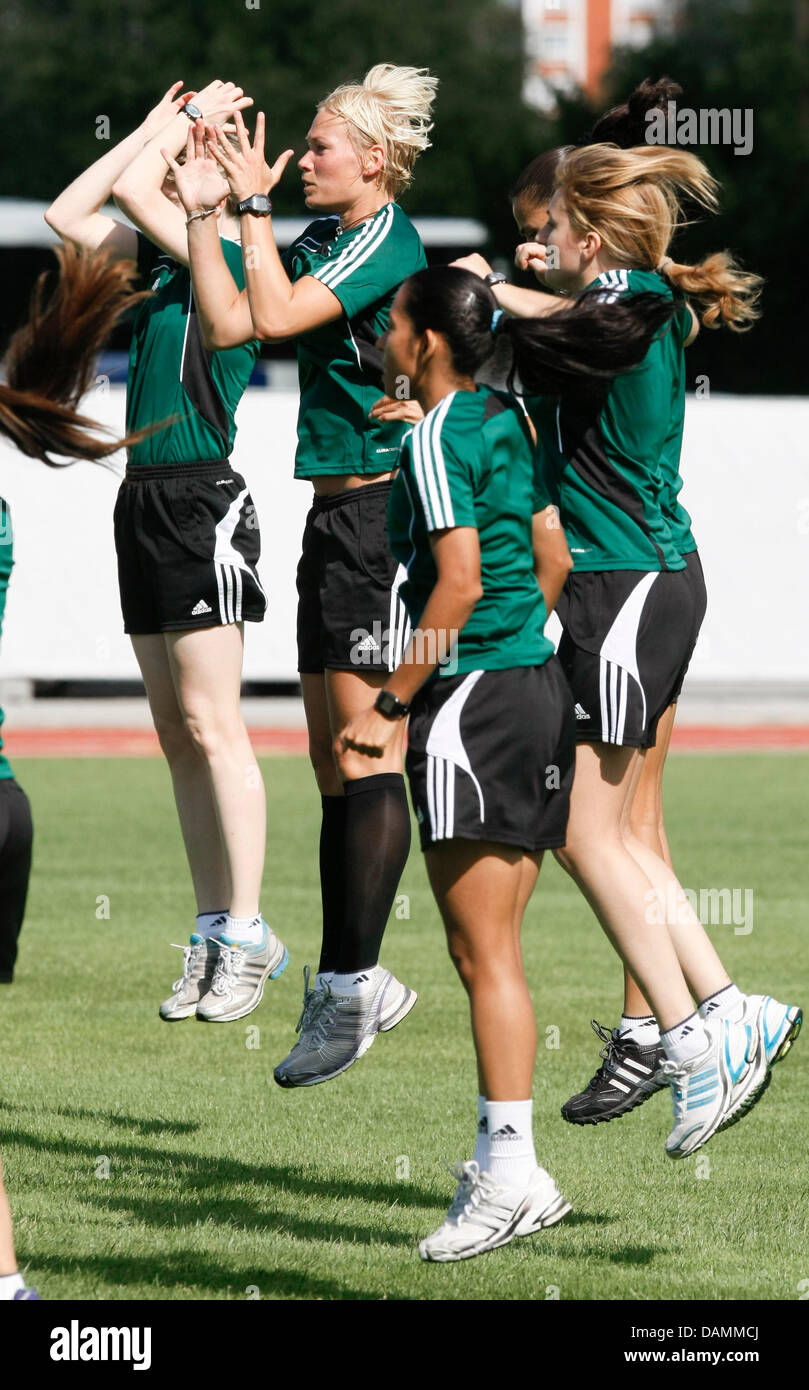 German Women's World Cup referee Bibiana Steinhaus (2 from L) and a few ...