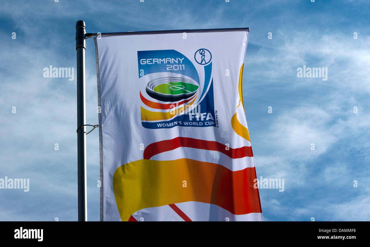 Women's World Cup 2011 flags and banners fly in Dresden, Germany, 23 ...