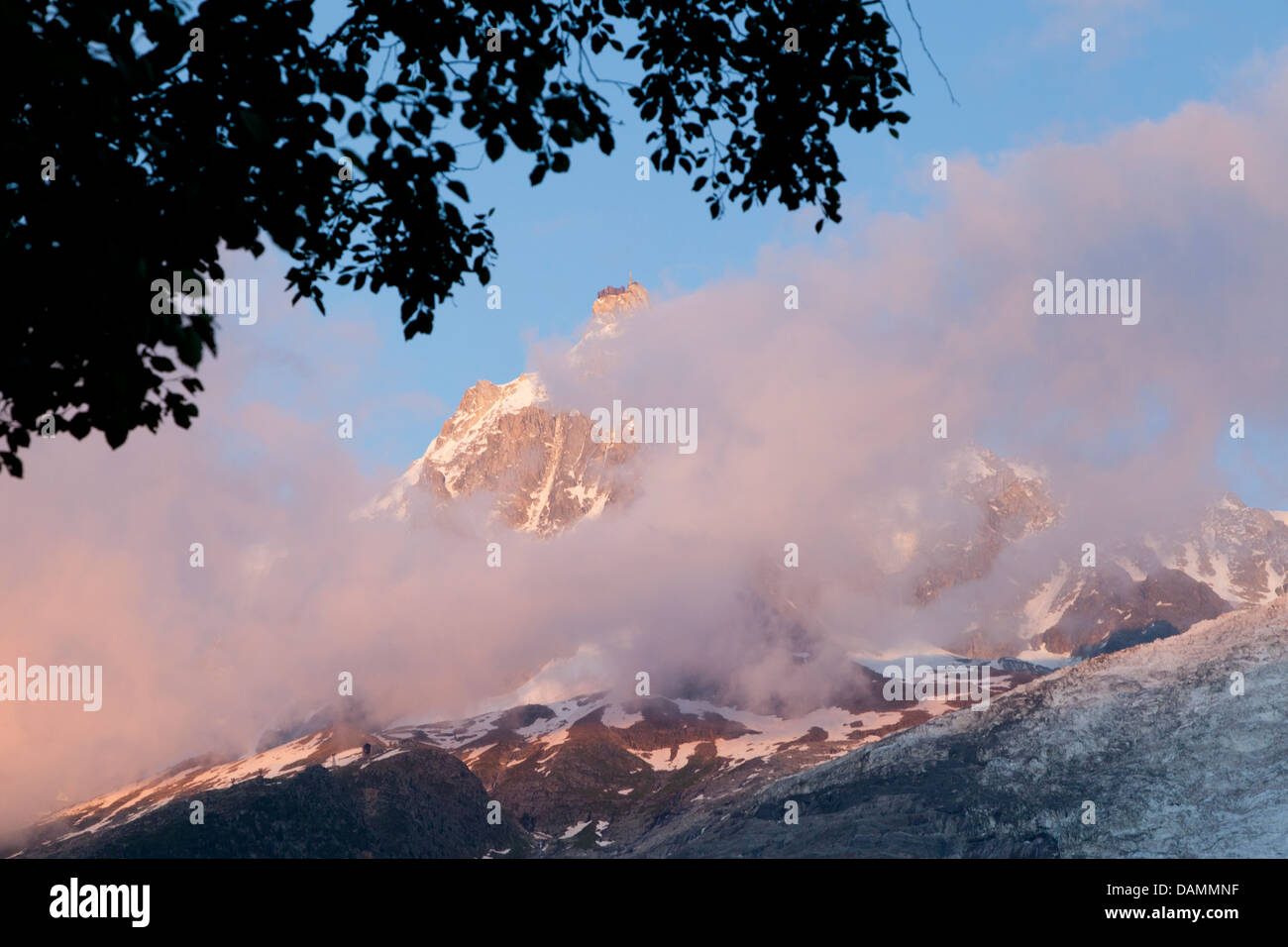 Sunset at Les Bossons, Mont Blanc Stock Photo - Alamy