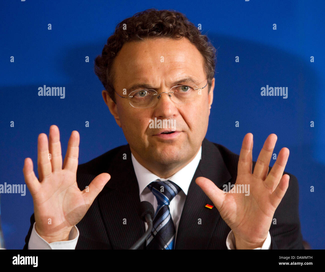 German Minister of Interior Hans-Peter Friedrich speaks at press ...