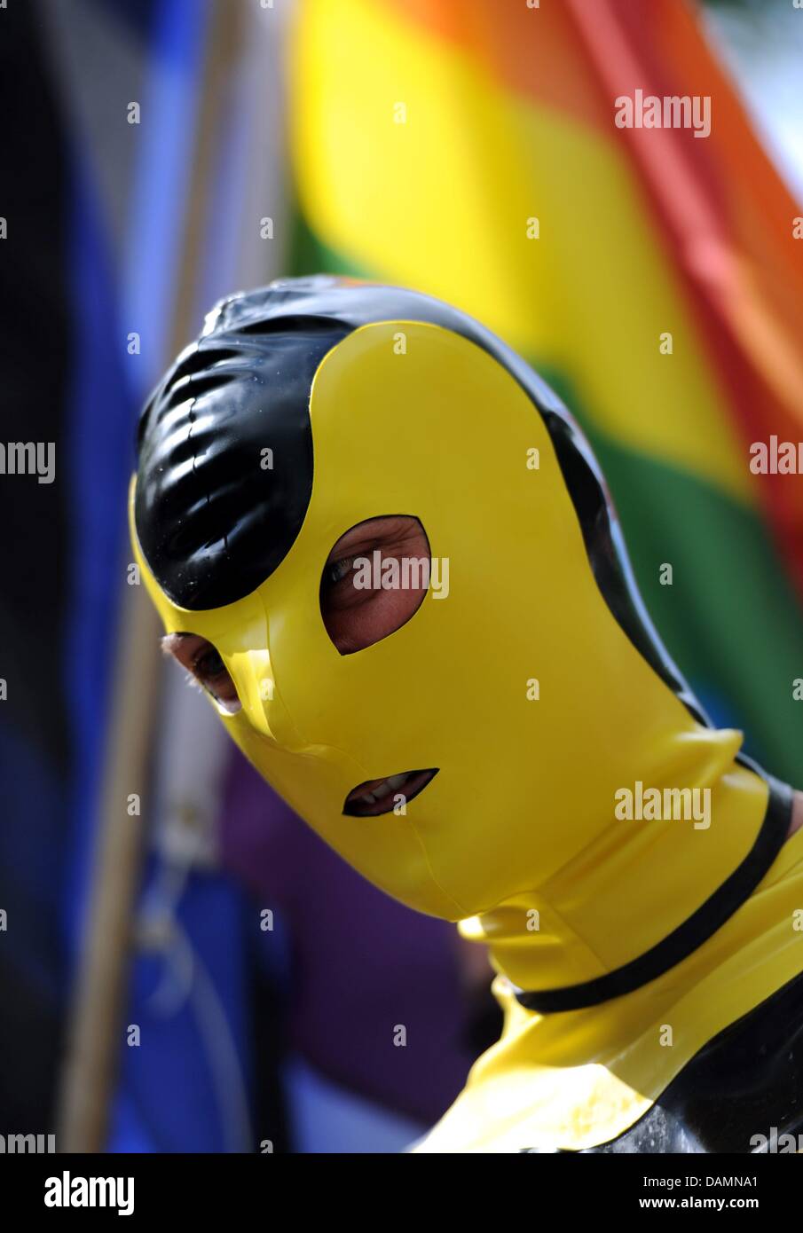 A participant wears extraordinarily fancy dress and make-up during the ...