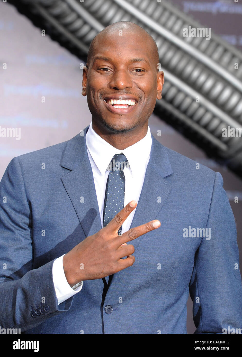 US actor and rap singer Tyrese Gibson arrive for the European premiere ...