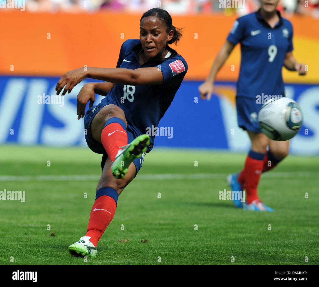 Marie-Laure Delie of France in action during the Group A match Nigeria ...