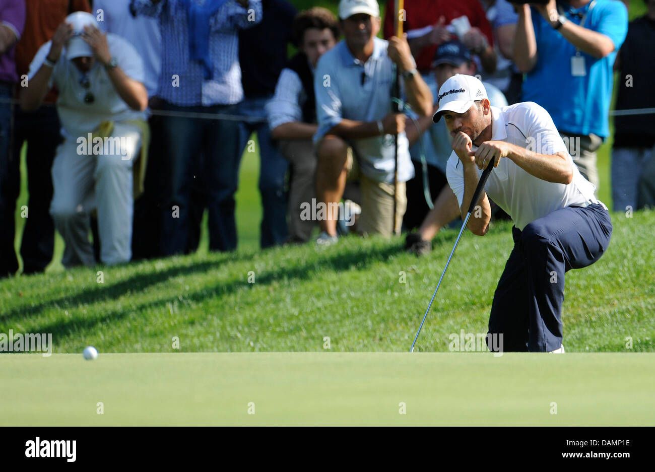 Spanish golf pro Sergio Garcia is frustrated during his loss in five ...