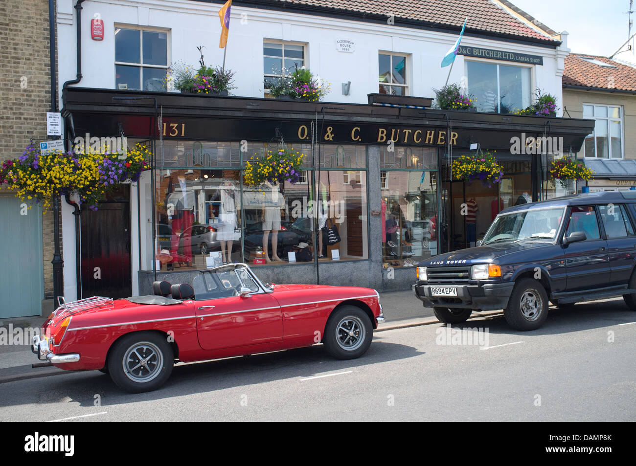 O & C Butcher ladies clothes shop, Aldeburgh, Suffolk, UK Stock Photo ...