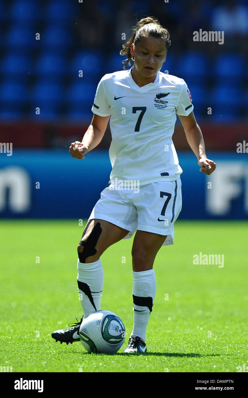 Ali Riley of New Zealand plays during the FIFA Women's World Cup soccer ...