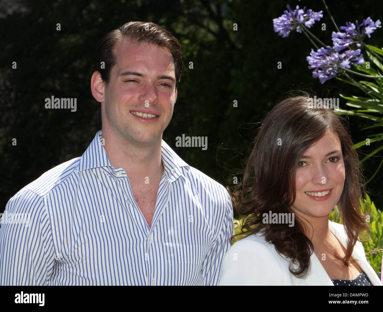 Prince Felix and Princess Alexandra pose for the media at Chateau de ...