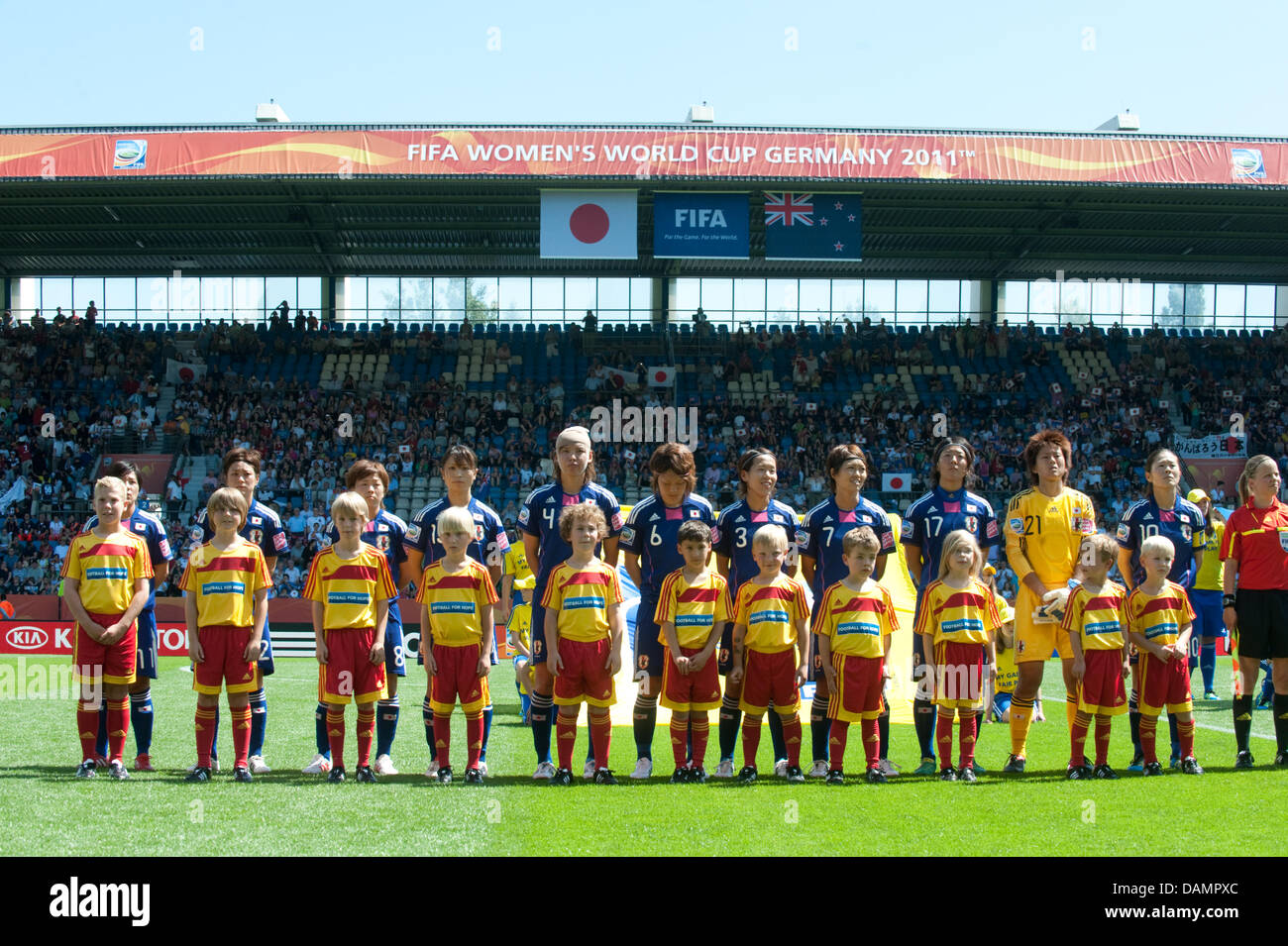The starting line-up of Japan before the Group B match Japan against ...