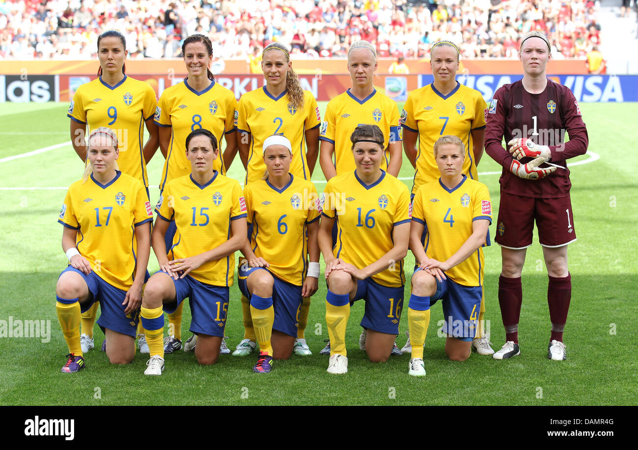(top l-r) Jessica Landstrom, Lotta Schelin, Charlotte Rohlin, Caroline ...
