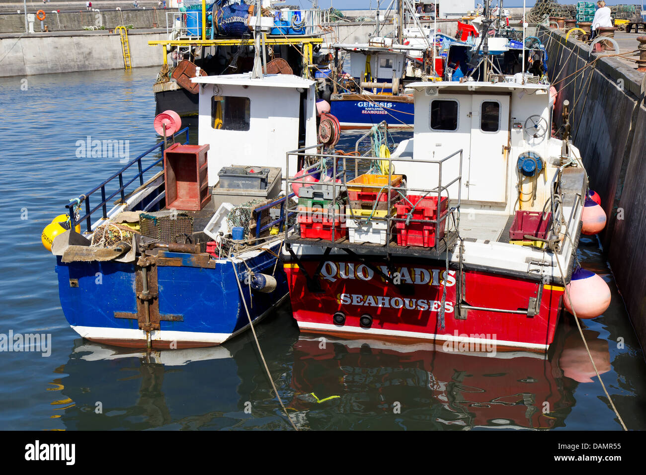 Fishing Boats at Seahouses Northumberland, England. -2013 Stock Photo ...
