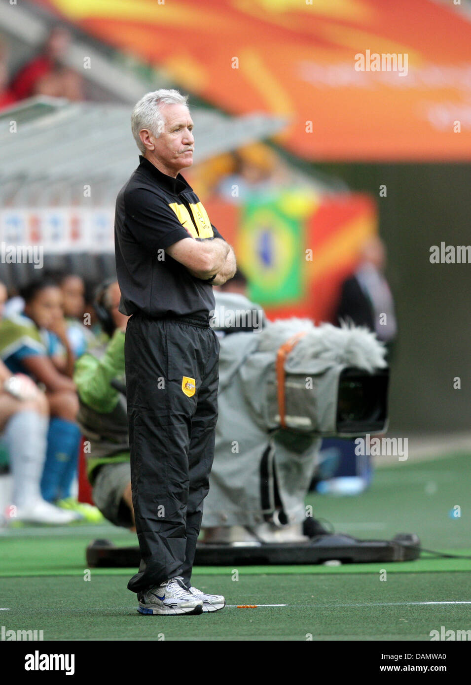 Head coach Tom Sermanni of Australia during the Group D match Brazil ...