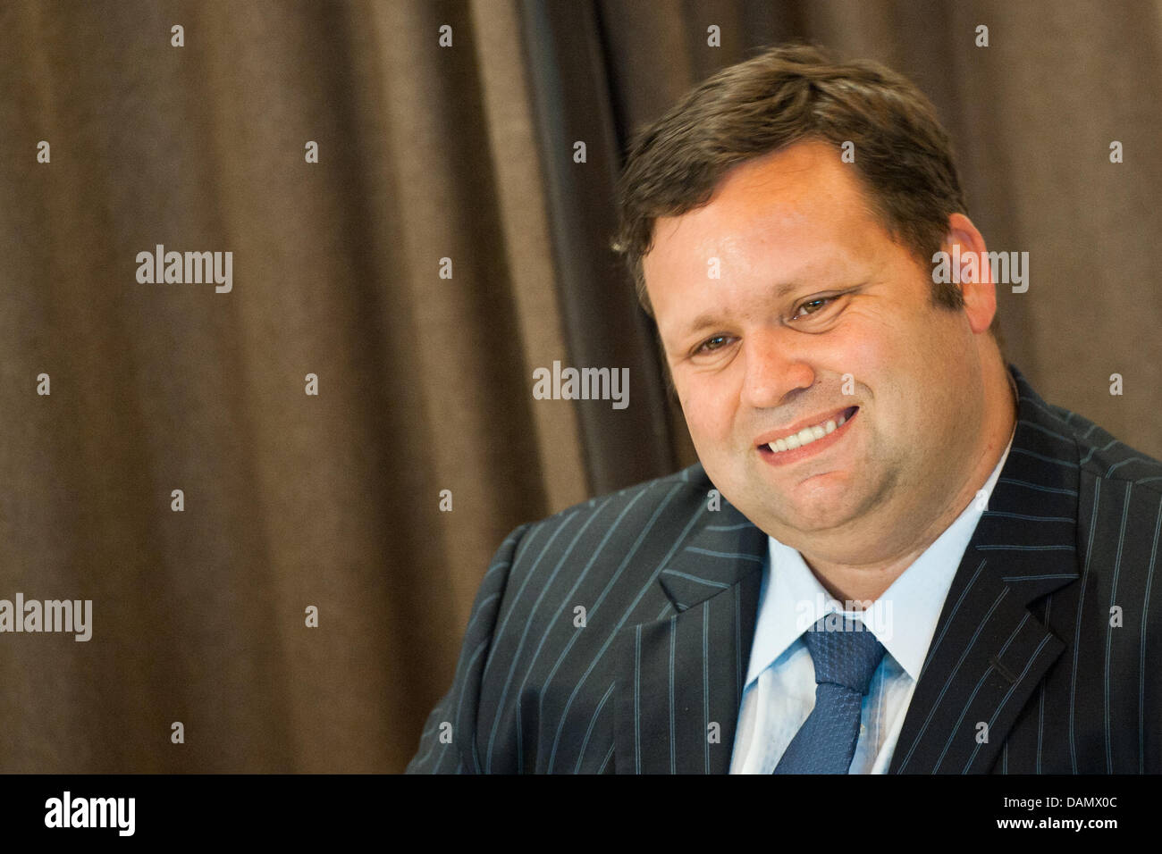 British singer Paul Potts smiles as he presents his new album 'Cinema ...