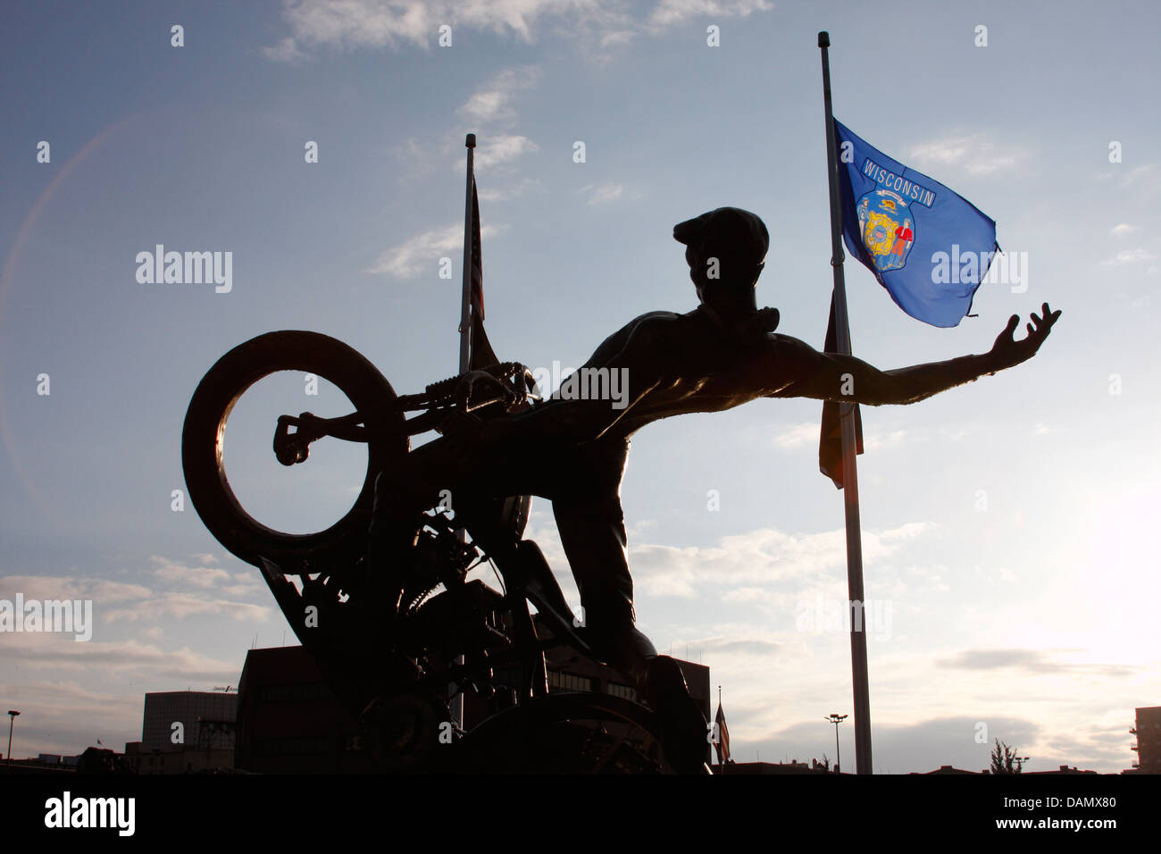 Harley Davidson Museum and Statue Milwaukee Wisconsin Stock Photo - Alamy