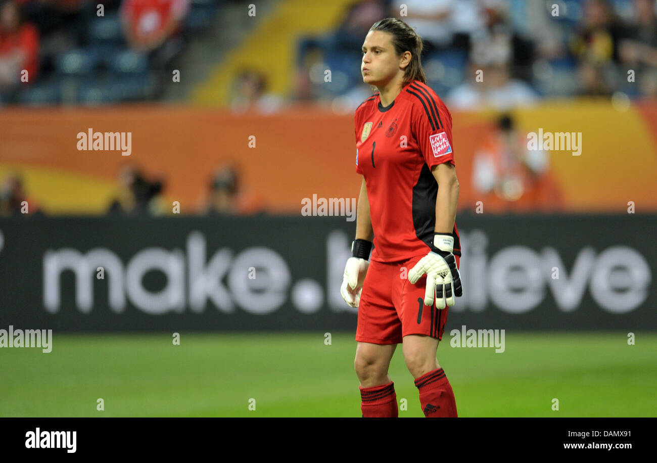 Germany's goalkeeper Nadine Angerer in action during the Group A match ...