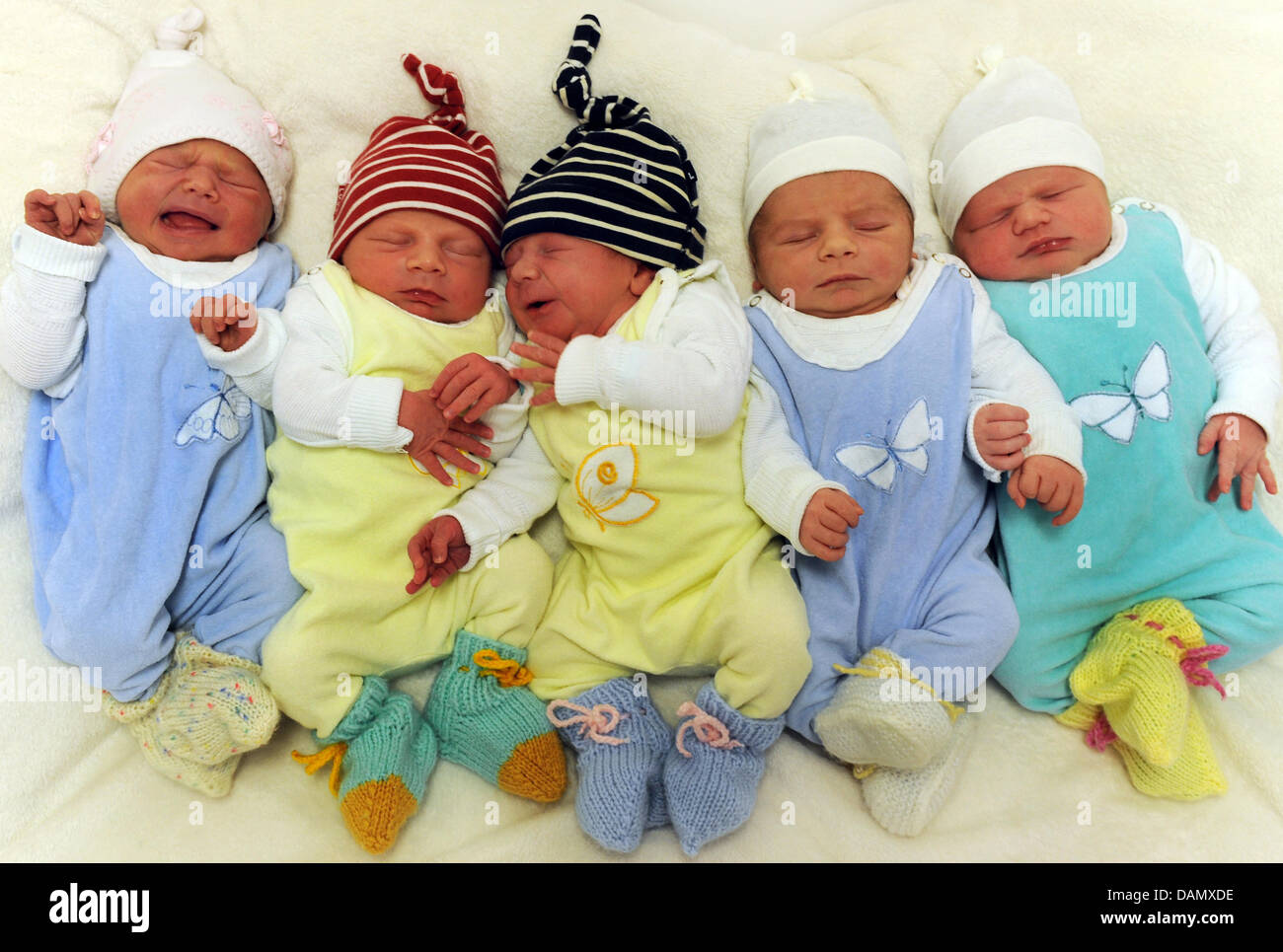 The newborn Lilly Sophie, the twins Philip and Louis, Marco and Marlene ...