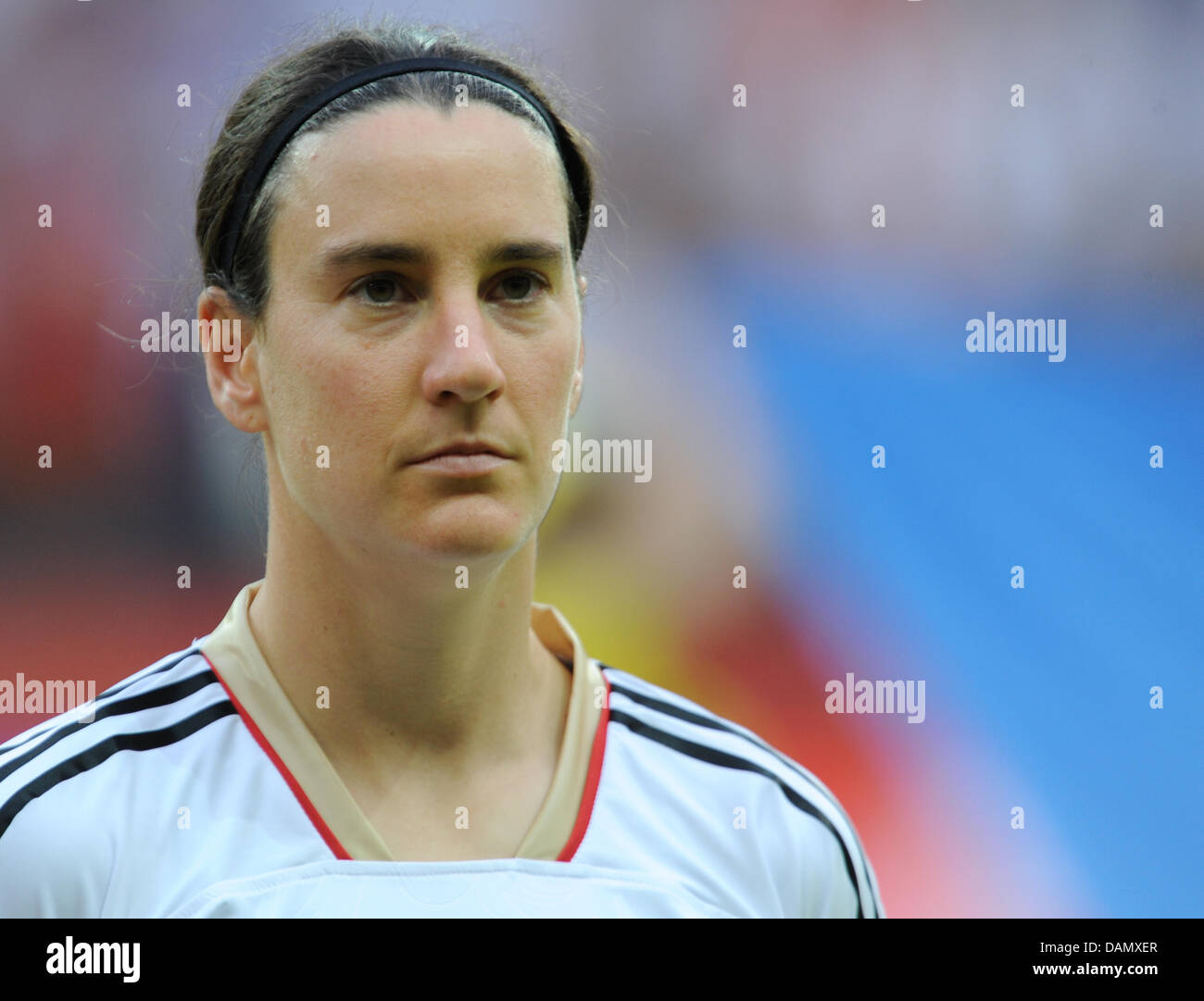 Birgit Prinz of Germany is pictured prior to the Group A match Germany ...