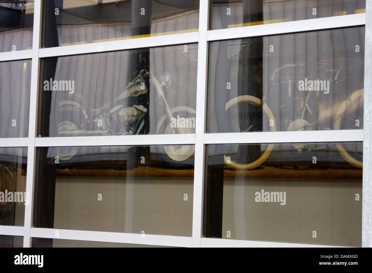 Harley Davidson Museum window art Milwaukee Wisconsin Stock Photo - Alamy