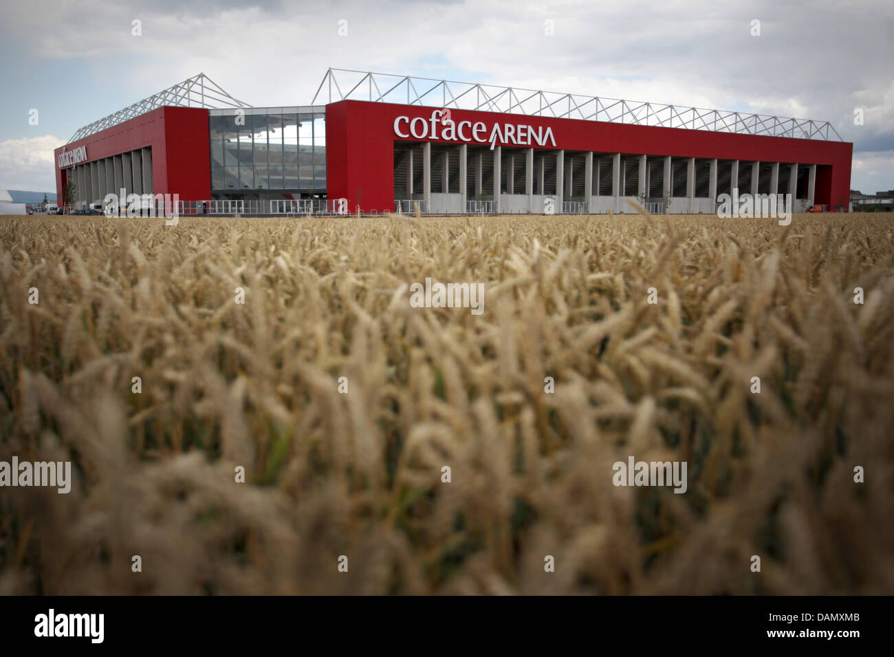 The new Coface-Arena is surrounded by rye fields in Mainz, Germany, 01 ...