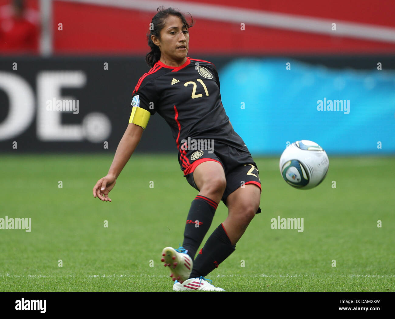 Sandra Mayor of Mexico in action during the Group B match Japan against ...