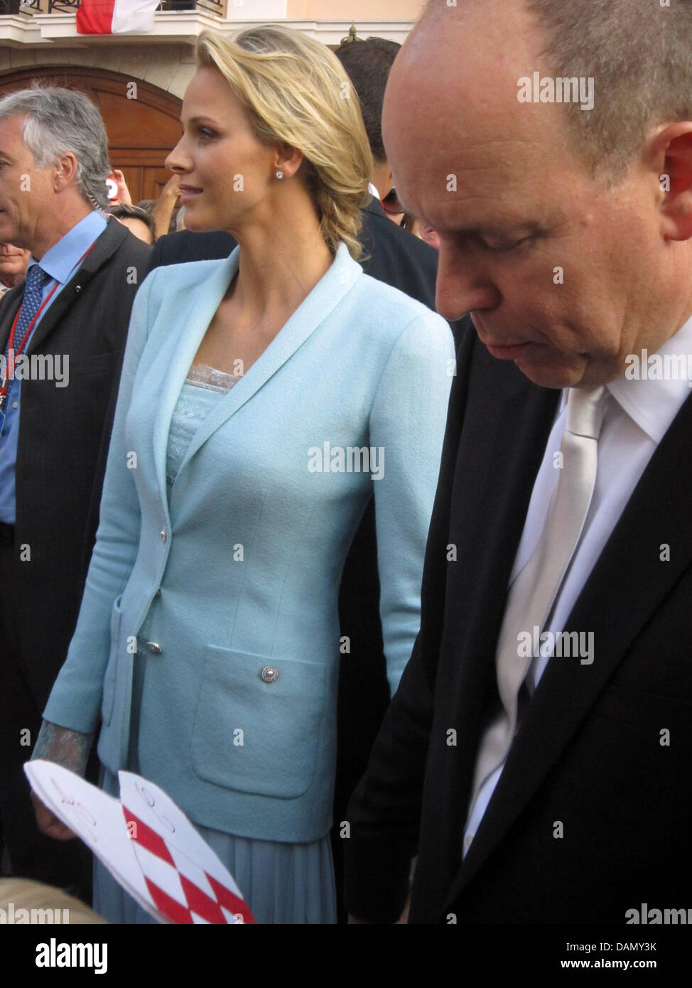 Prince Albert II of Monaco and Princess Charlene after their civil ...
