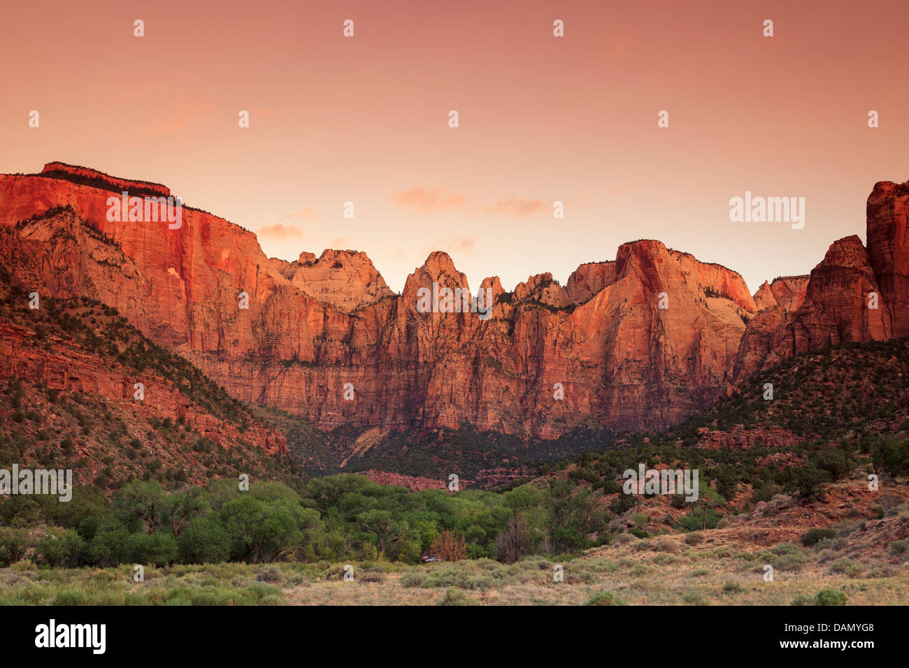 USA, Utah, Zion National Park, Towers of the Virgin Stock Photo - Alamy