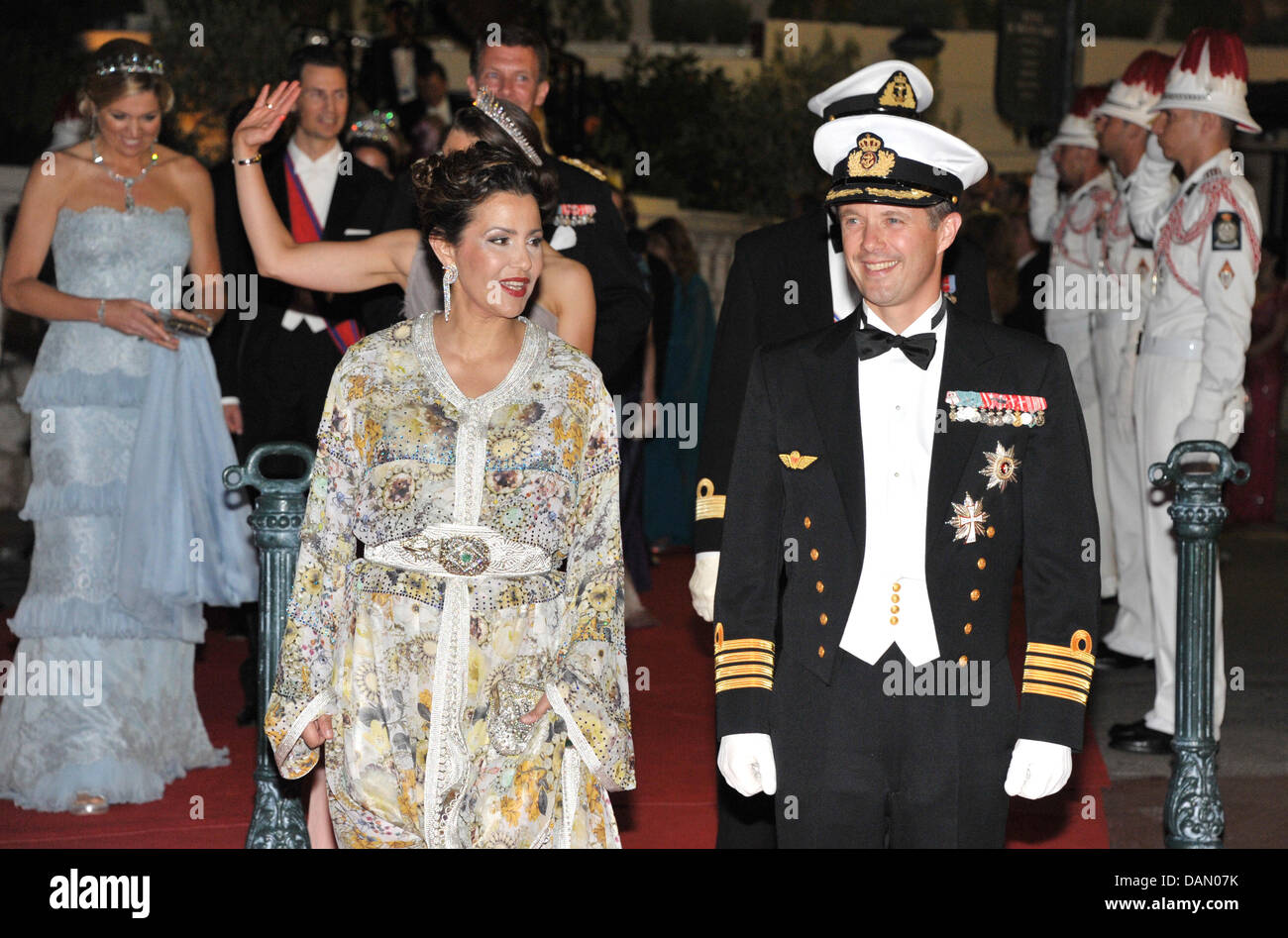 Crown Prince Frederik of Denmark and the Princess of Morocco attend the ...