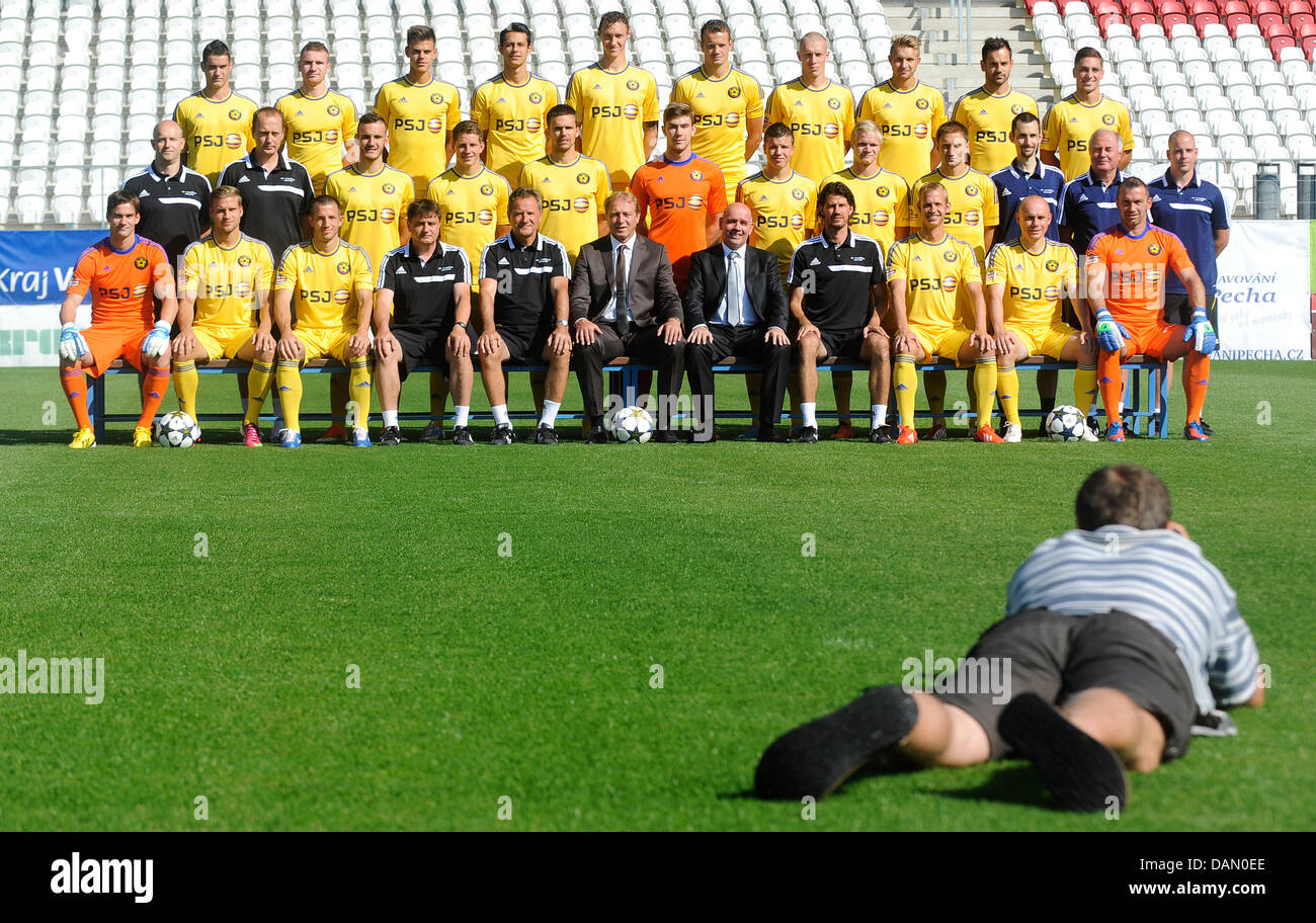 FC Vysocina Jihlava, Czech soccer league season 2013/2014. First row ...