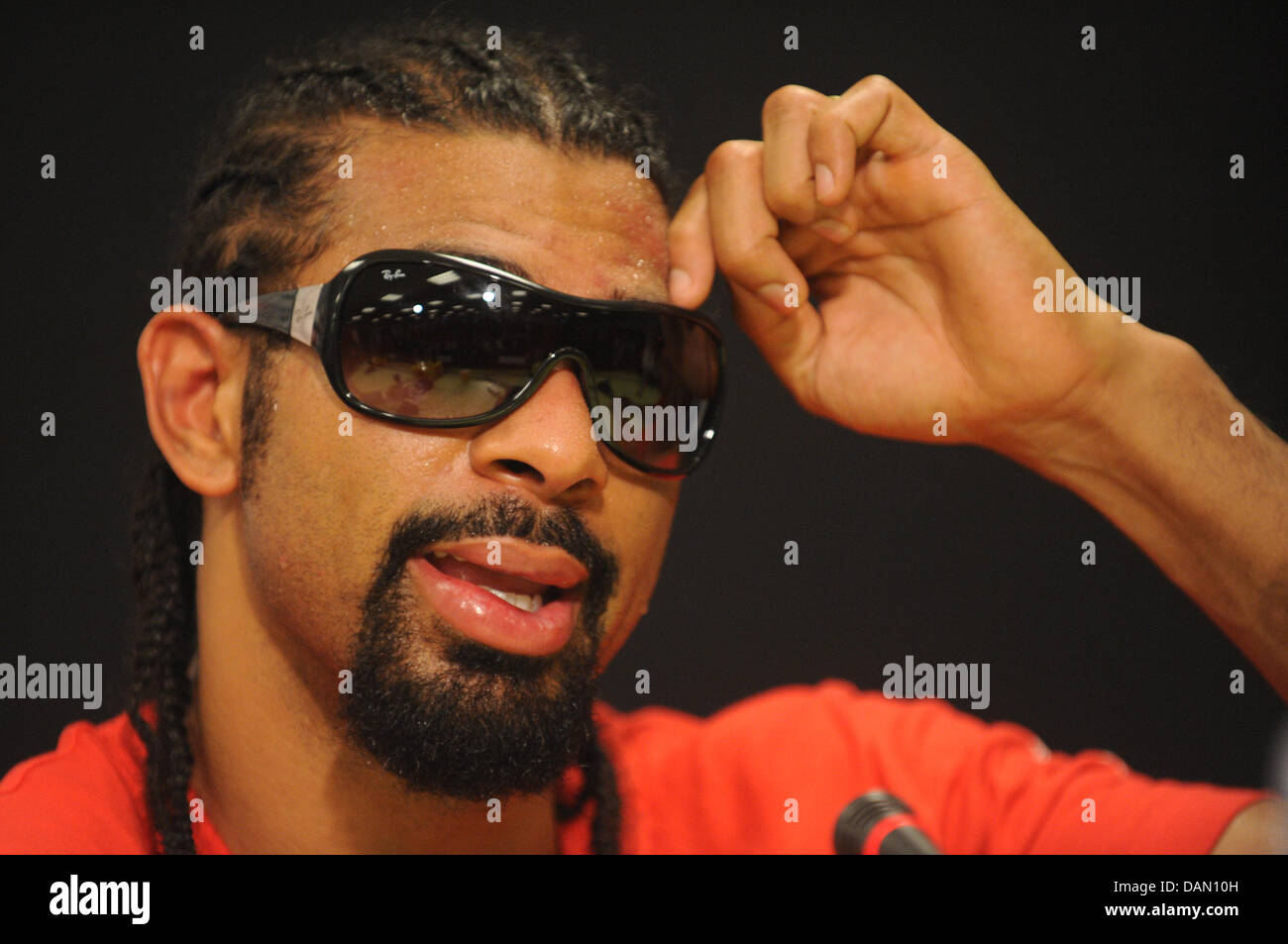 Britain's heavyweight boxer David Haye attends a press conference at ...