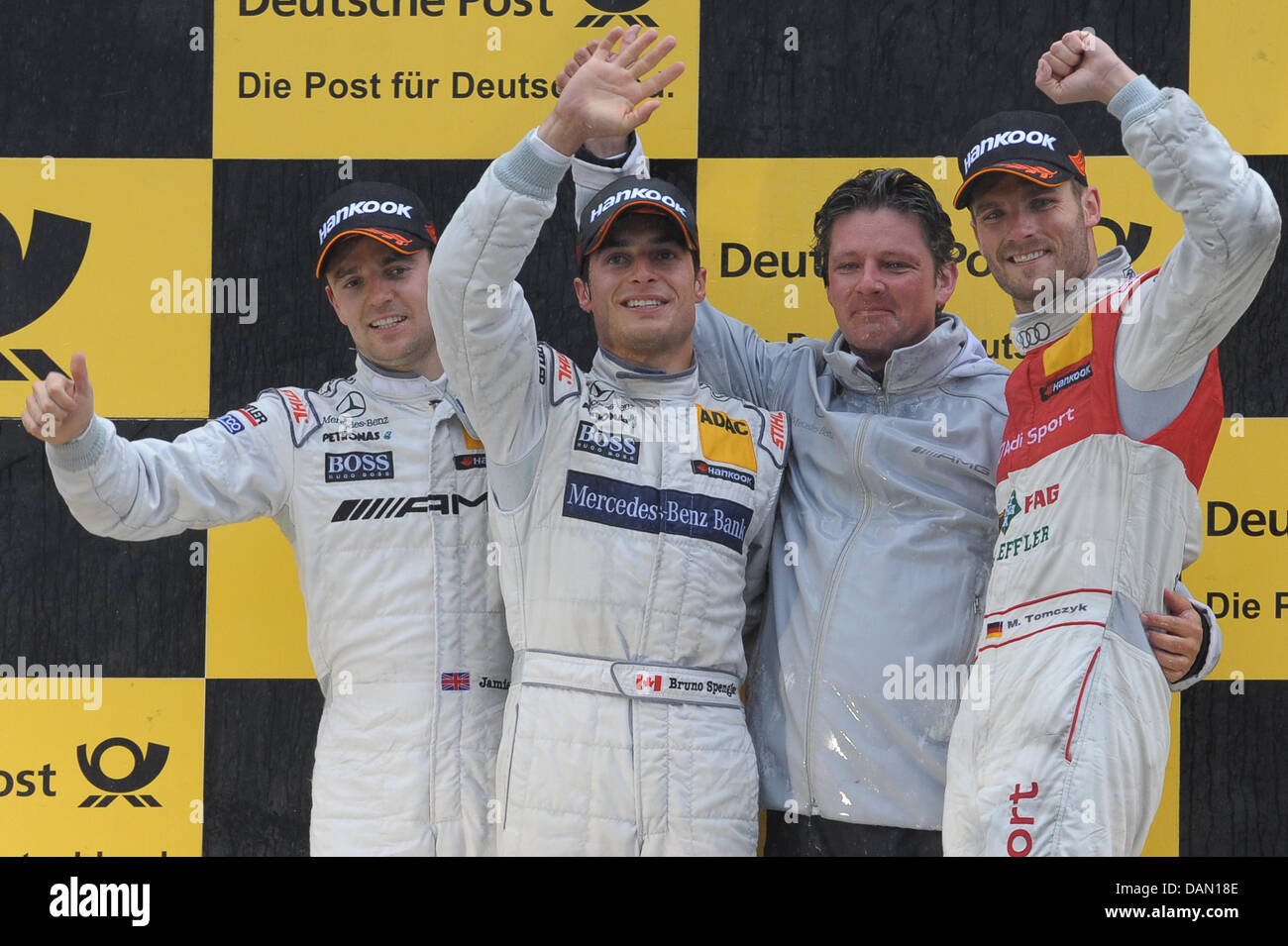 British German Touring Car Masters (DTM) driver Jamie Green (L-R, AMG ...