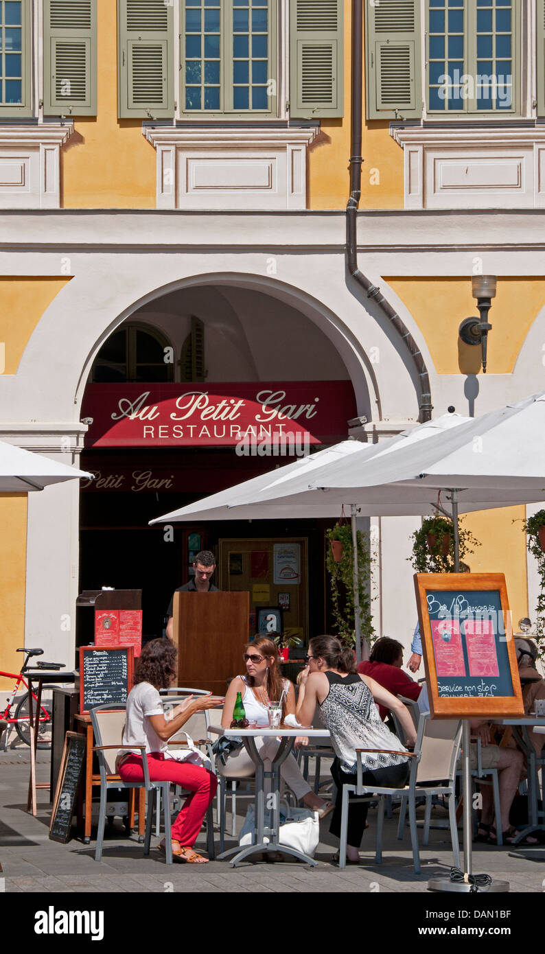 Restaurant Place Garibaldi Nice French Riviera Cote D'Azur France Stock ...