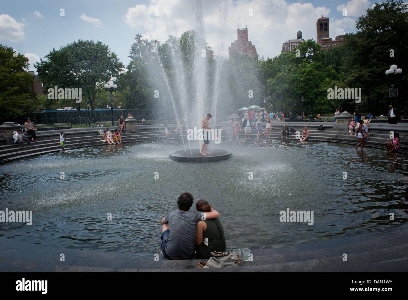 Manhattan, New York, USA. 15th July, 2013. Roxy Baldovin and boyfriend ...